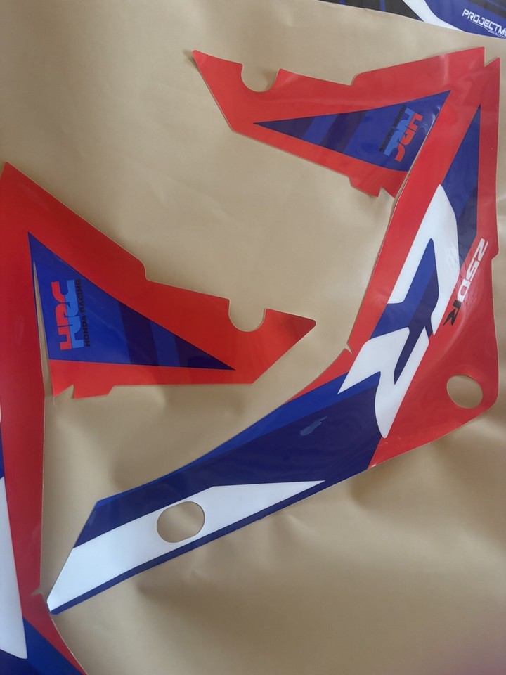 CR250 Polisport Restyle Shroud Graphics Honda 2002+ 2020 style Red gen1 ...