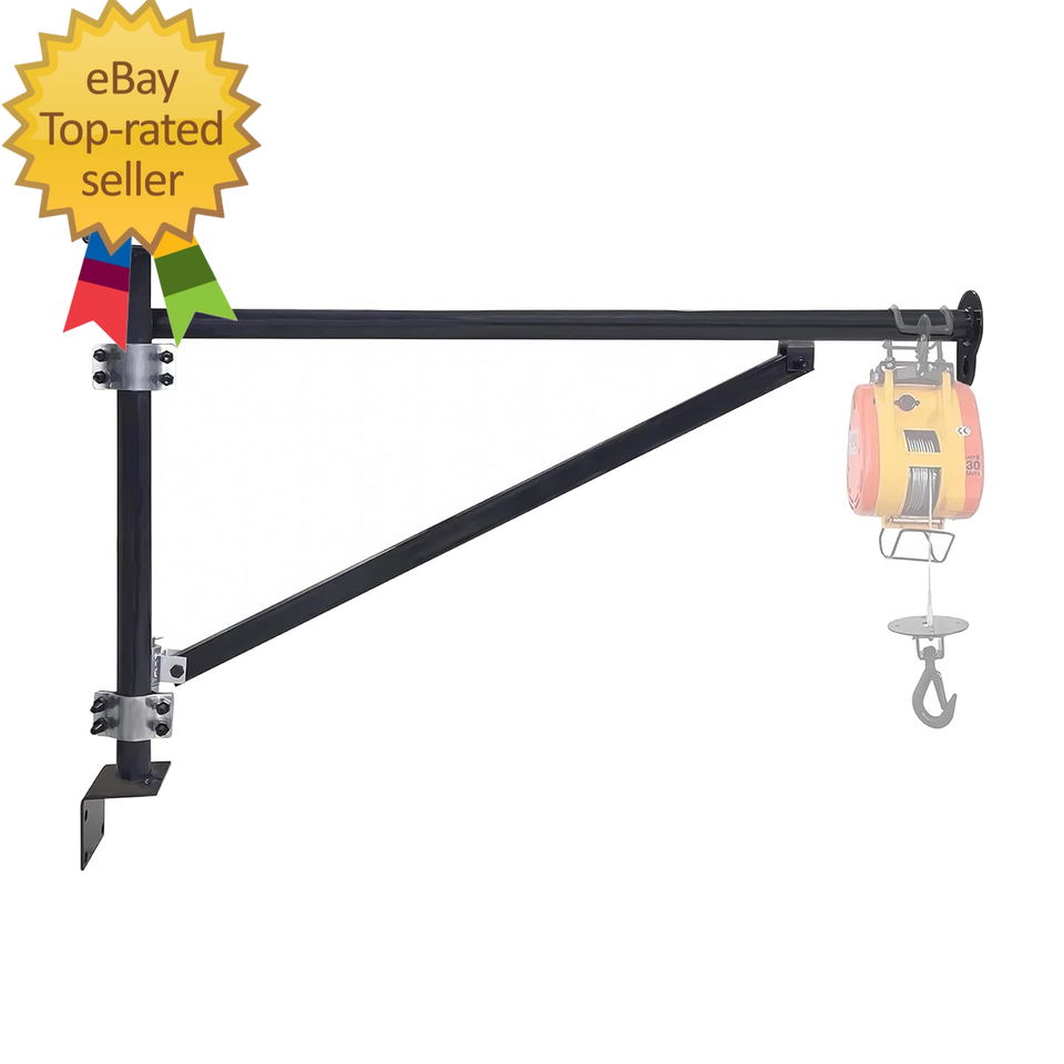 Wall Mount Jib Crane, Hoist Bracket, All Steel Construction 550 Lb ...