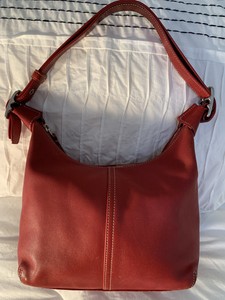 Coach Duffle Bordeaux Red Leather Shoulder Bag | semashow.com