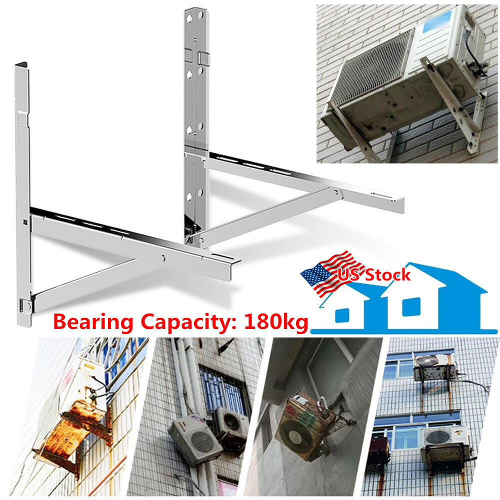 2x Heavy Duty Wall Air Conditioning AC Bracket Ductless Mini Split ...