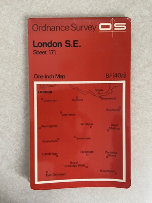 London S.E. 1970 Ordnance Survey Map - One-Inch Map, Sheet 171 | eBay
