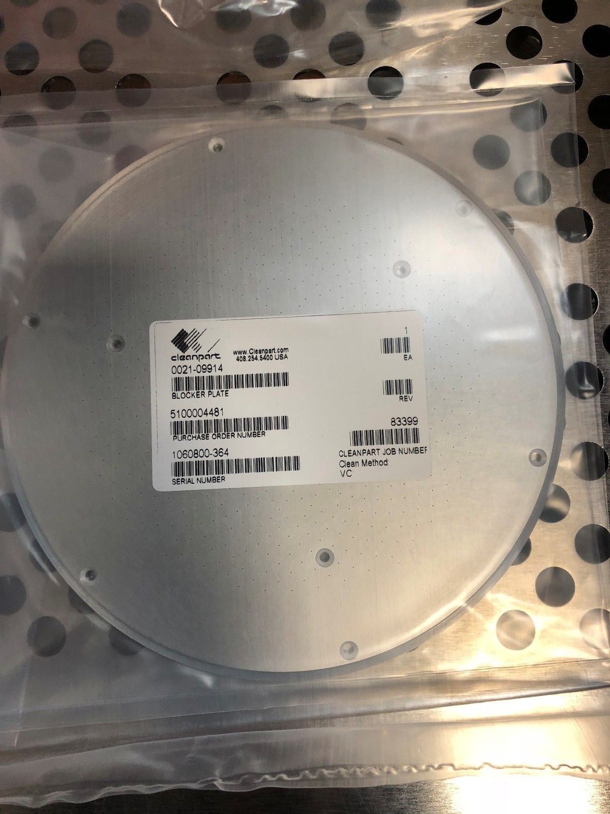 AMAT 0021-09914 BLOCKER PLATE | eBay