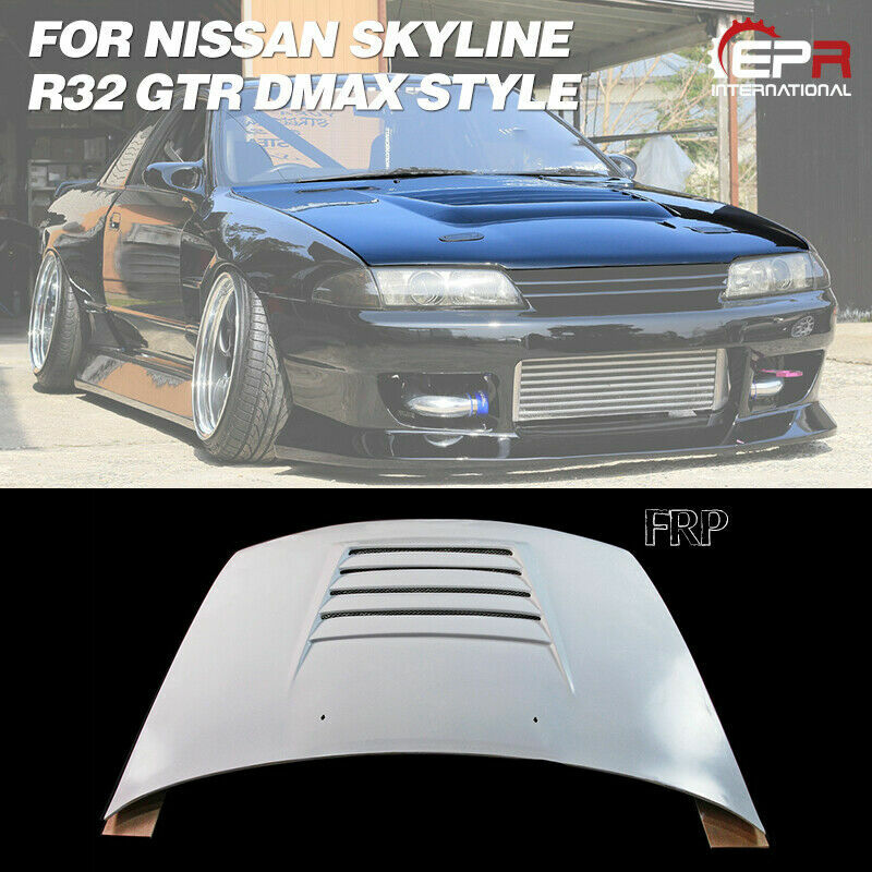 DM-Style Hood Bumper Exterior part For NISSAN SKYLINE R32 GTR FRP Fiber ...