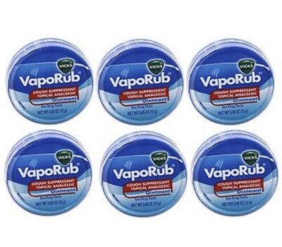 6 PACK- Vicks VAPORUB OINTMENT Topical Analgesic 0.45 Oz | eBay