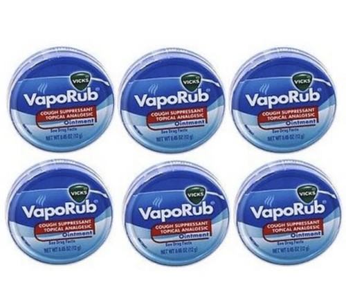 6 PACK- Vicks VAPORUB OINTMENT Topical Analgesic 0.45 Oz | eBay