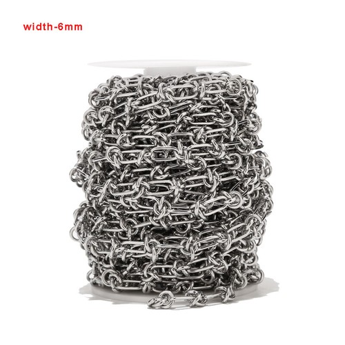 1meter Stainless Steel 6mm Multiple Circles Heavy Chains handmade Link ...