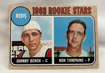 1968 Topps #247 Cincinnati Reds Rookie Stars Johnny Bench Baseball Card ...