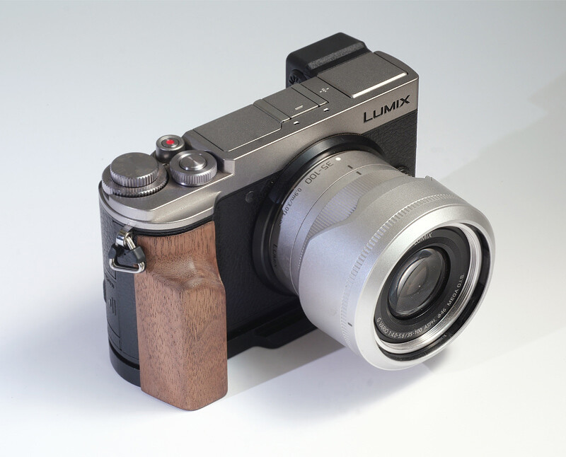Ebony Walnut Wood Handle Grip for Panasonic GX9 Ultra Light Weight ...