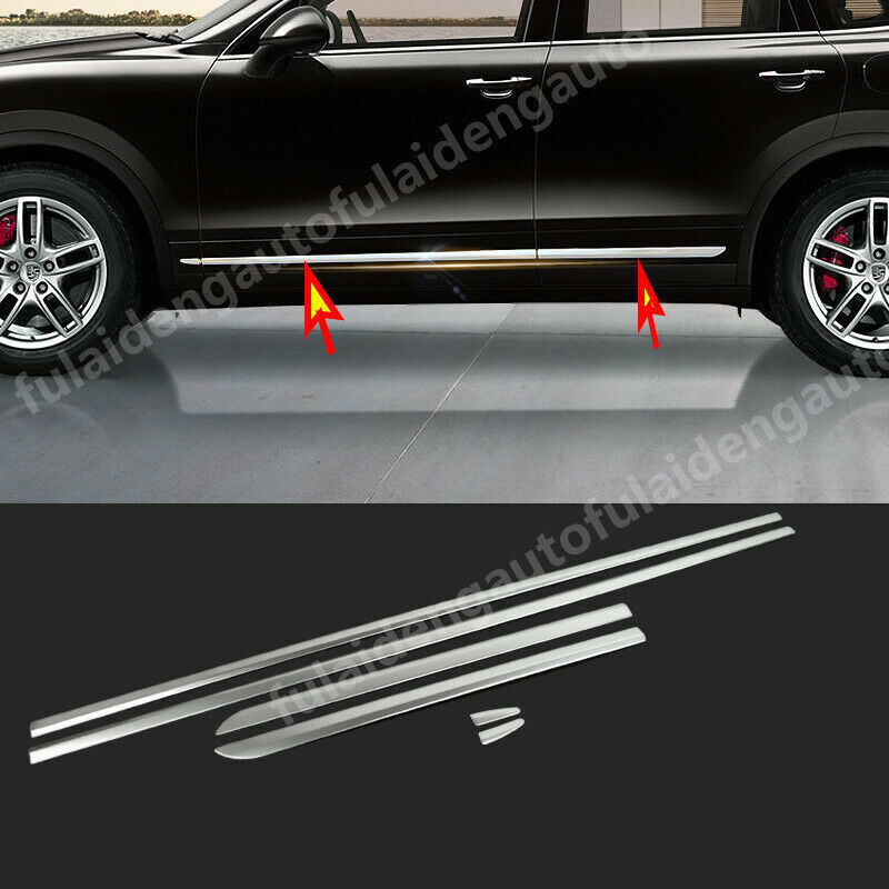 For Porsche Cayenne 2011-2018 Stainless Body Side Door Moulding Panel ...