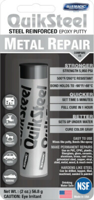 QuikSteel - Quick Metal Repair Putty - Chemical Steel Reinforced Putty ...