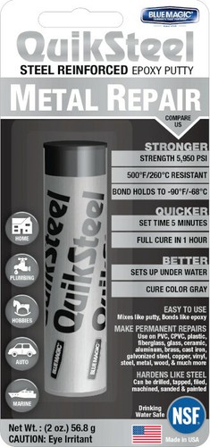QuikSteel - Quick Metal Repair Putty - Chemical Steel Reinforced Putty ...