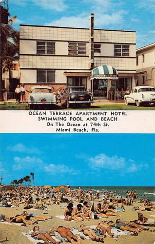 Miami Beach FL Ocean Terrace Hotel Apartment Bathing Beauty Bikini ...