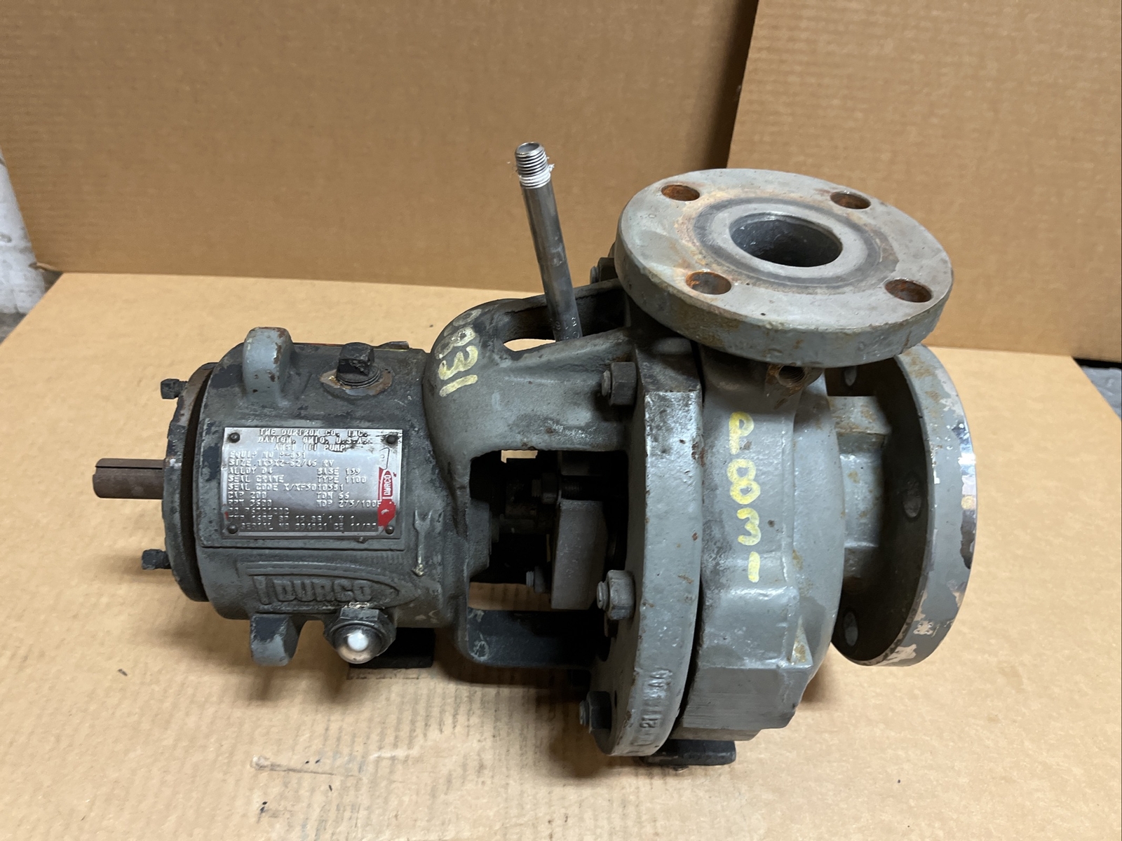 Duriron Durco Pump P-831 Size 1K3x2-62/46 RV Type 1100 Warranty 🇺🇸 | eBay