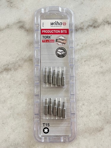 10 Piece - Wiha Tools 71515 Torx Insert Drill Bit, T15 x 25mm, NEW ...