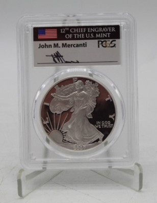 2007 W Silver Eagle PCGS PR70 DCAM Mercanti Hand Signed *Look* FREE ...