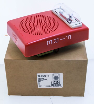 WHEELOCK E50 Series Fire Alarm Speaker Strobe Wall-Mount, Red 24V 15/75 ...