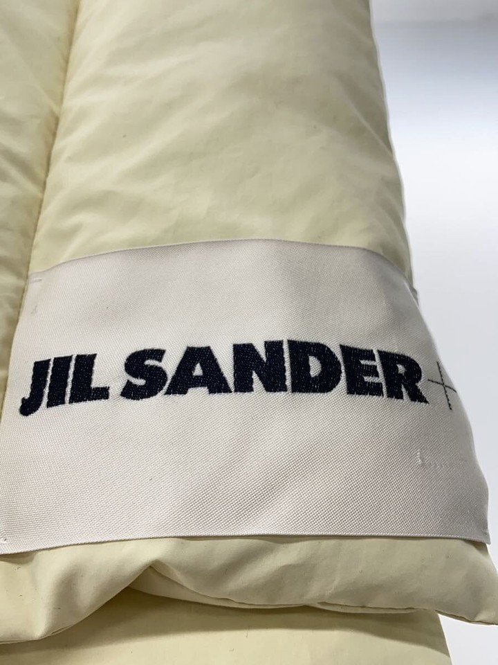JIL SANDER WORM FILL DOWN SCARF POLYESTER White SOLID WOMEN'S MUFFLER ...