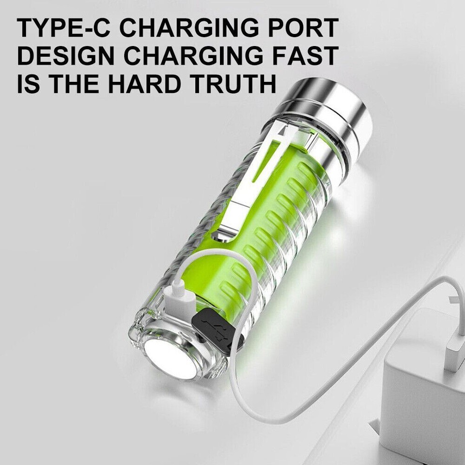 Super Bright LED Mini Flashlight Side Light Strong Magnetic Flashlight ...