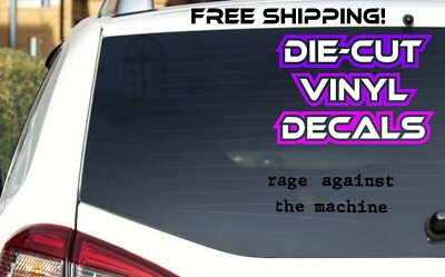 BLACK Rage Against the Machine Vinyl Sticker Decal car truck window ...