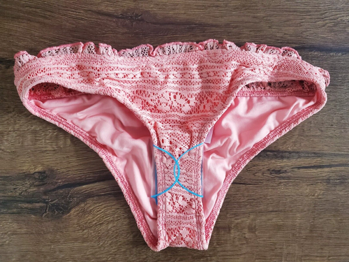 ASOS Crochet Micro Brazilian Bikini Bottoms in Pink UK 6 | eBay
