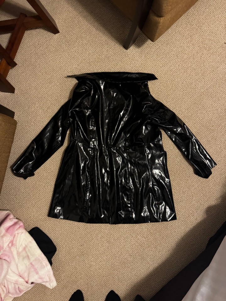 VINTAGE WET SEAL!!! Wet Seal Black Trench Coat Raincoat Jacket, 1990s ...
