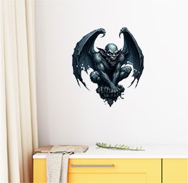 Halloween Gargoyle Wall Art Bedroom Nursery Decor Vinyl Sticker Decal 6 ...