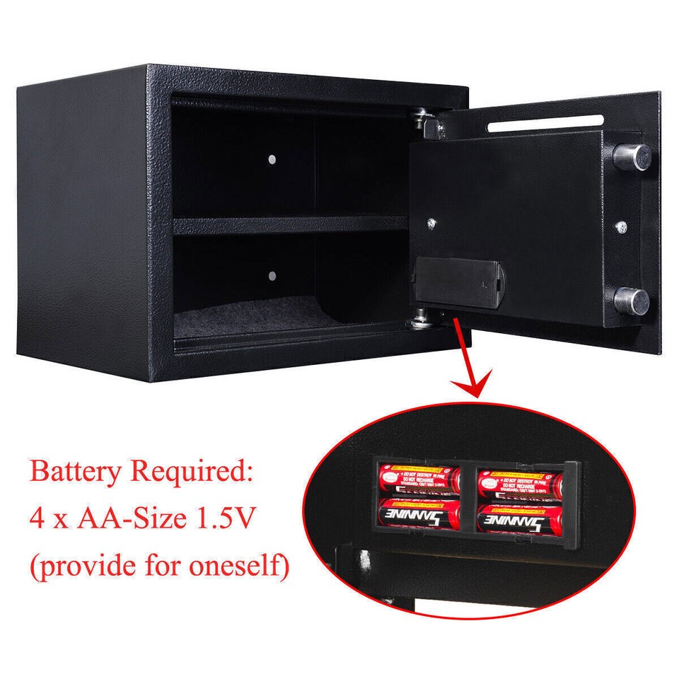 SOLID STEEL SAFE SECURITY HOME OFFICE HOTEL BANK MONEY CASH VALUABLES ...