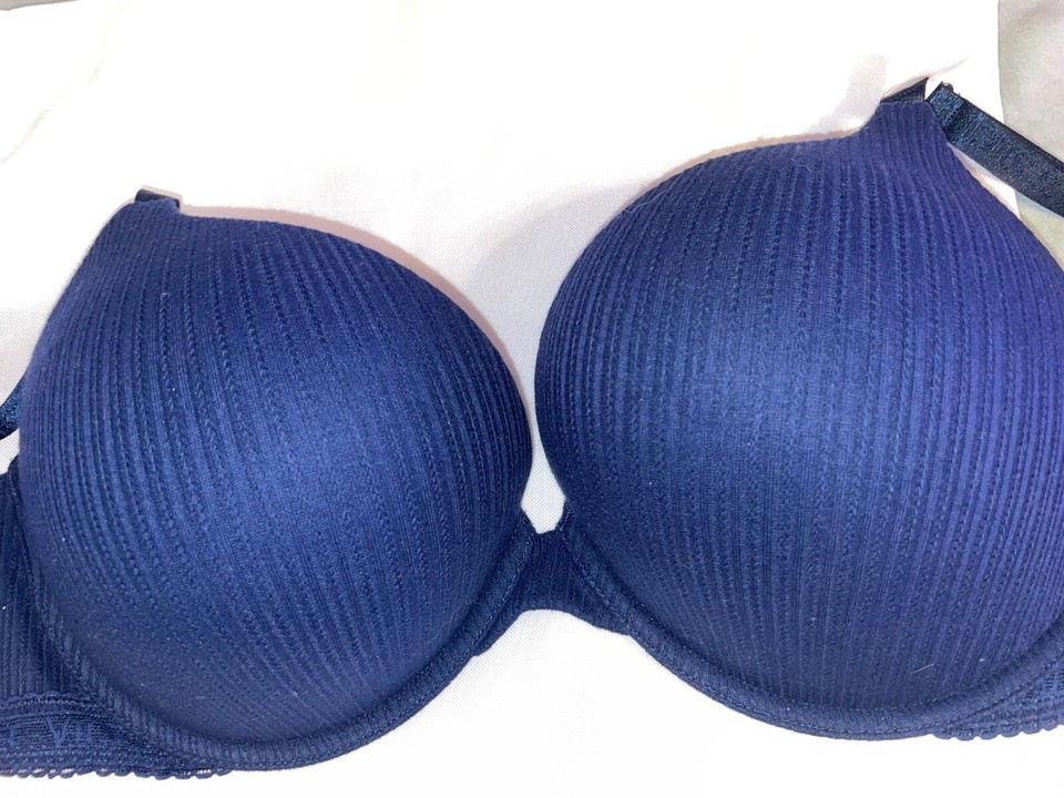 VICTORIA SECRET BOMBSHELL BRA ADD 2 CUP PLUNGE Super Push UP NEW Shine ...