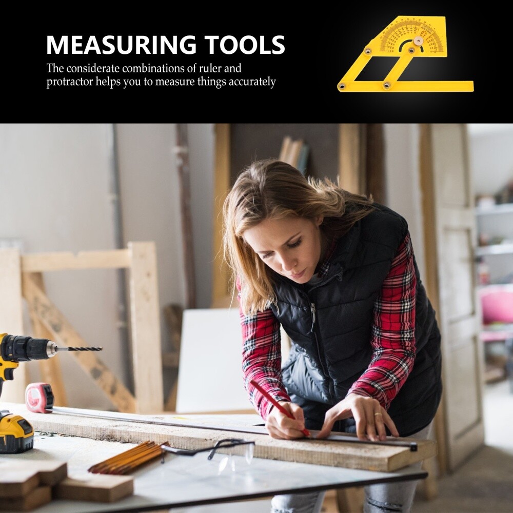 2 Pcs Abs Carpentry Ruler Woodworking Angle Precision Tools | eBay