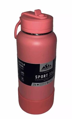 Hot Pink HYDRAPEAK Classic FLOW 32oz Straw Flip Lid Stainless Water ...