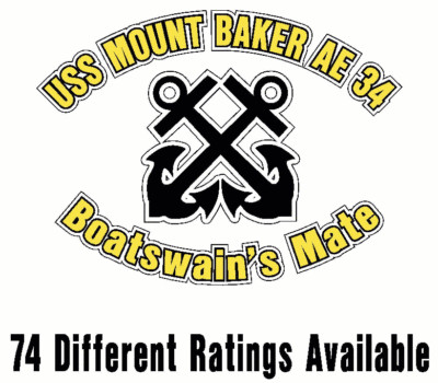 USS MOUNT BAKER AE 34 Oval Decal / Sticker Military USN U S Navy S06A ...