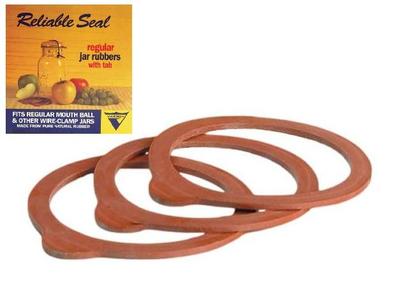 Jar Seals/Rings *Natural Red Rubber* (Regular Size) for Latch/Wire Lids ...