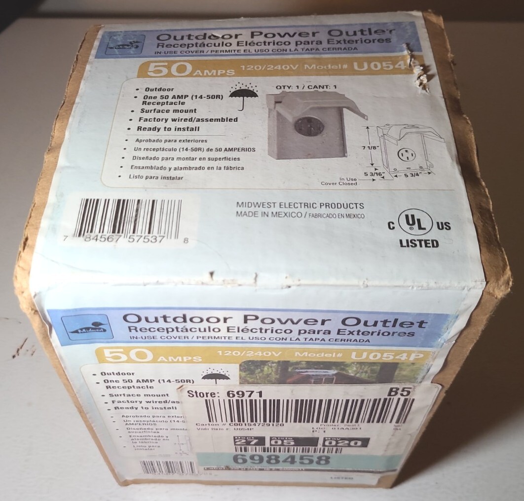 Midwest Rv Outlet Boxes Amazon.com: 30 Amp Temporary RV Power Outlet