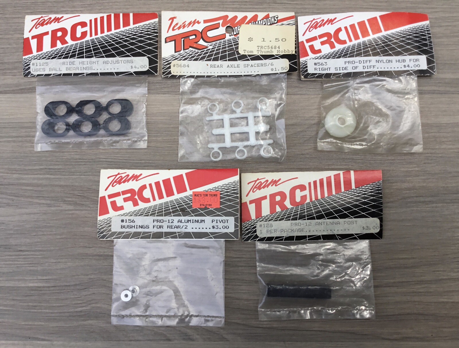 Vintage Team TRC Parts Lot NOS RC Pan Car RC10 RC10L RC12L Trinity CRC ...