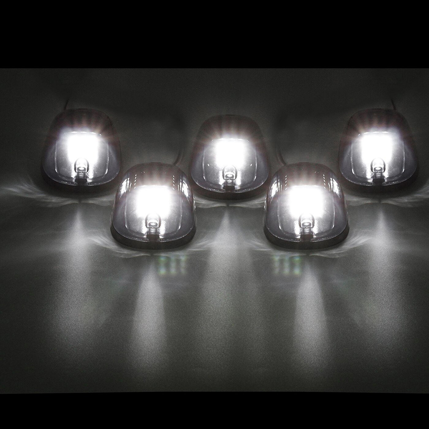 5x Smoked Lens Rooftop Cab Running Light LED 6000K for Dodge Ram 1500 ...