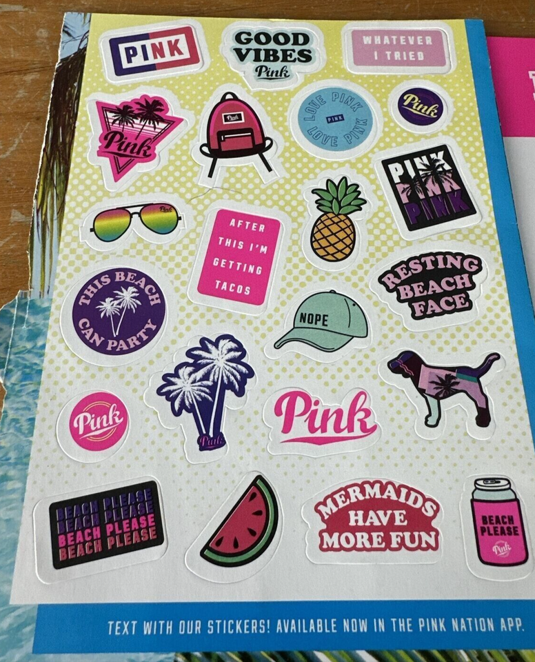 Victoria's Secret PINK Limited Edition Sticker Sheet Unused FAST FREE ...