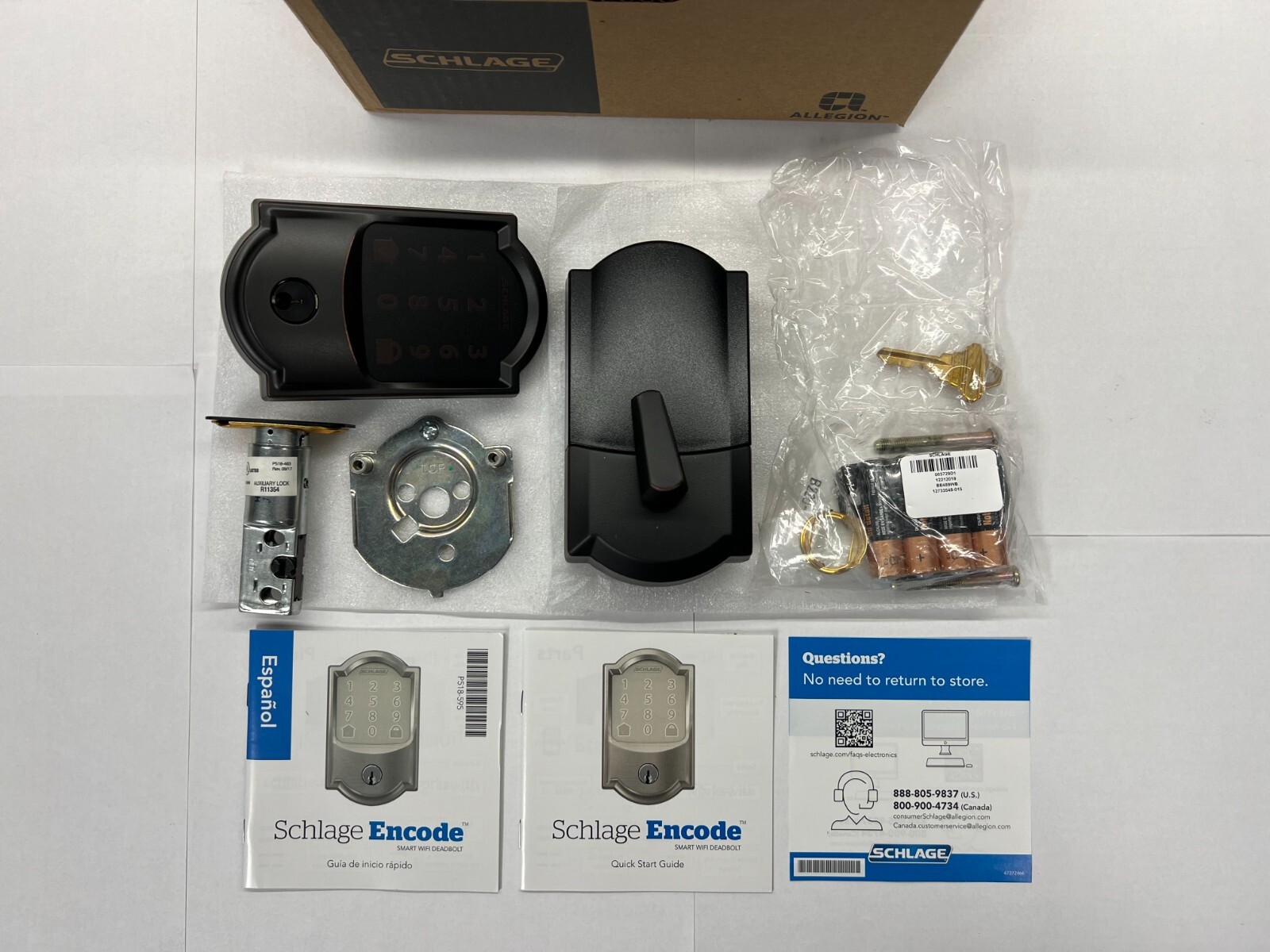 Schlage Encode Smart Wi Fi Deadbolt BE489WB CAM716 - International ...