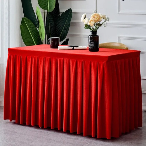 1Pc Tablecloth Rectangular Conference Table Cover Skirt for Party Desk ...