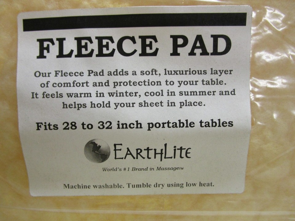 MASSAGE TABLE FLEECE PAD - EARTHLITE BRAND - FITS 28"-32" PORTABLE ...