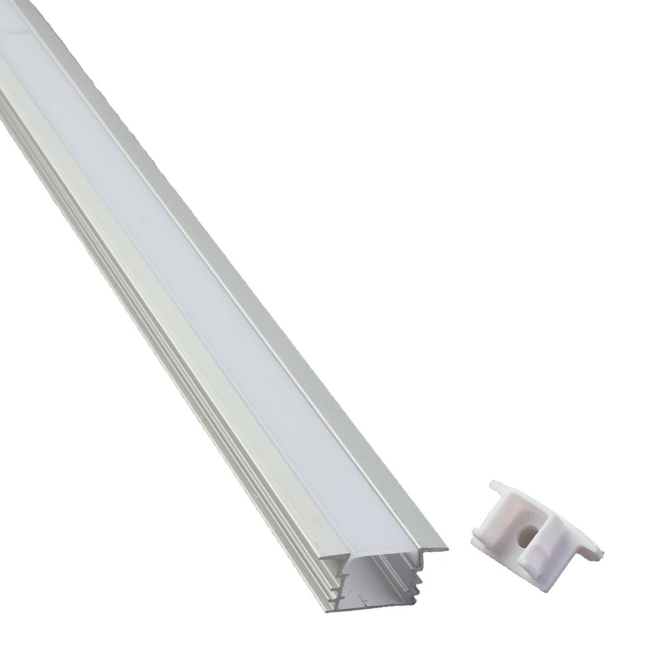 6 pk Aluminum Channel for LED Strip Light Recessed U V wide 20mm ...