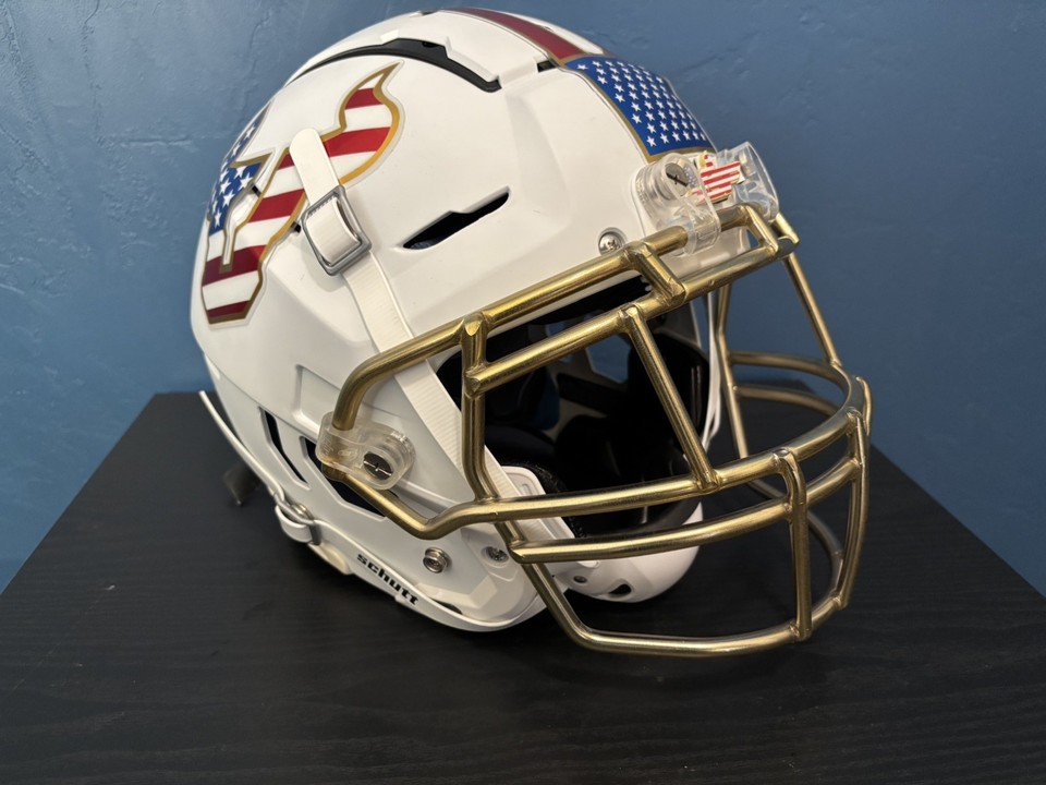 2019- 2024 USF SOUTH FLORIDA Game Used STARS and STRIPES Schutt ...