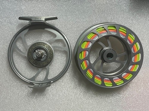 Orvis Mach V Fly Reel Made in England Silver w/ Case & Line Excellent ...