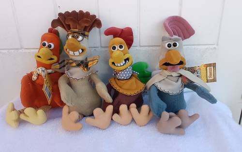 Dreamworks Chicken run plush lot 4 Rocky Ginger Fowler & Mac tallest 10 ...
