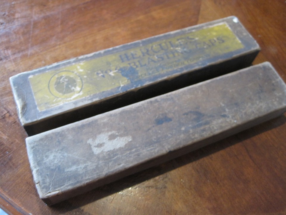 Vintage Antique Hercules Powder Co No 6 Blasting Caps Advertising Box ...