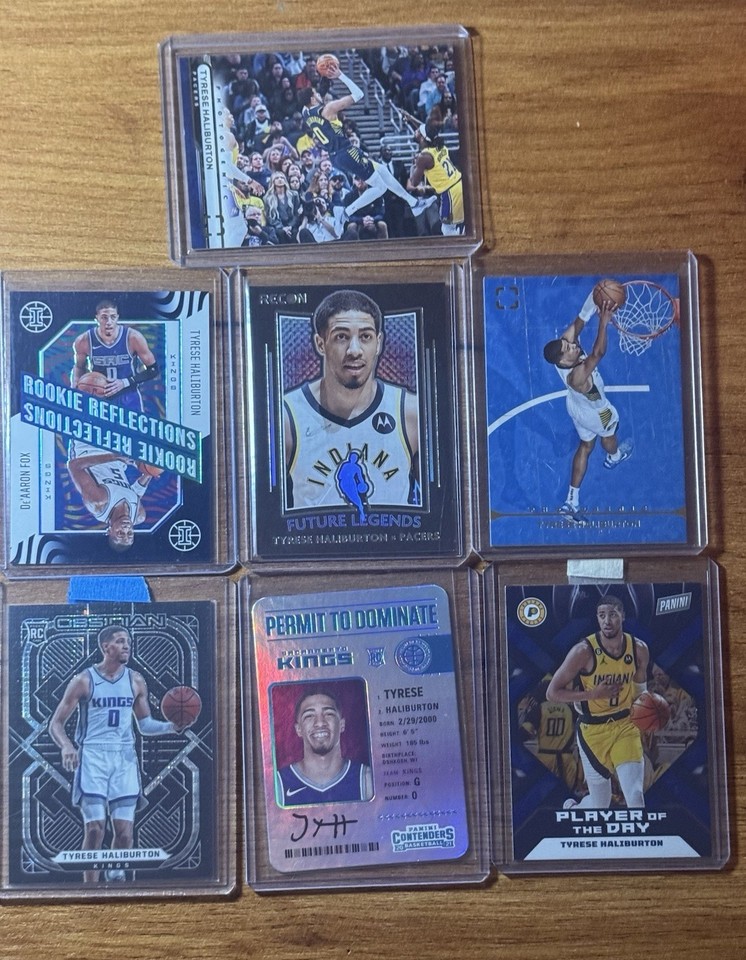 MASSIVE NBA PANINI TYRESE HALIBURTON LOT ( AUTOS, PATCHES, SSP, RC) 35 ...