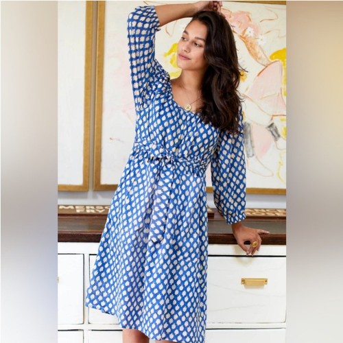 Emerson Fry India Collection Jasmine Market Dress Sisters Blue Organic ...