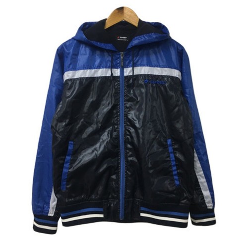 Lot lotto jacket jumper zip up hood line raised back logo embroidered ...