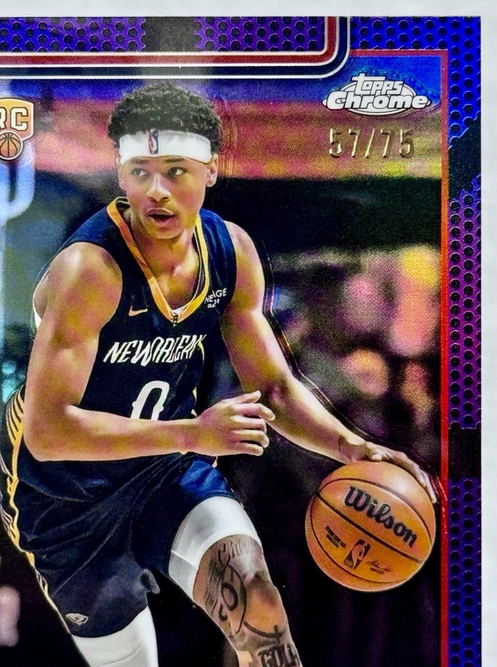 Jeremiah Fears 2025-26 Topps Chrome Purple Refractor RC /75 Basketball ...