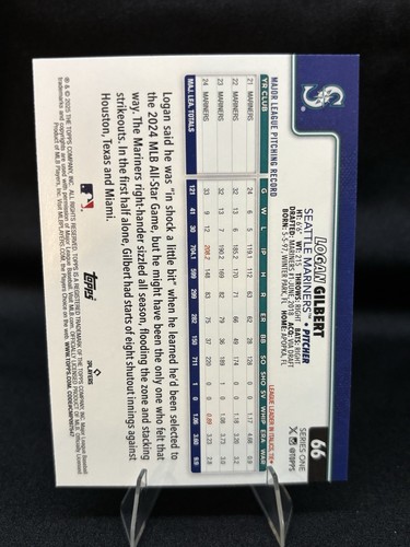 Logan Gilbert 2025 Topps Series 1 Baseball Spring Training Foil Card ...