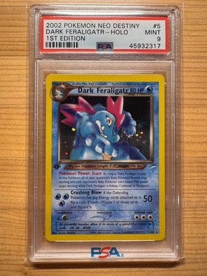 2002 Pokemon Neo Destiny 1st Edition #5/105 Dark Feraligatr Holo PSA 9 ...